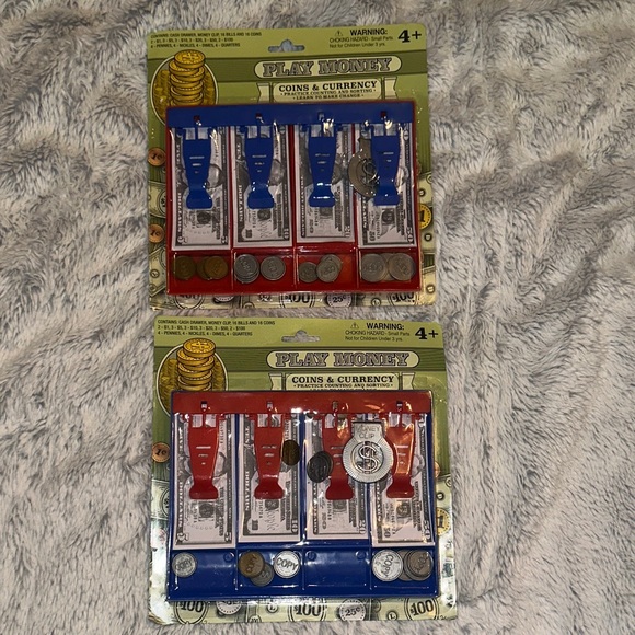 Greenbrier International | Toys | Play Money Set With Red And Blue Cash ...